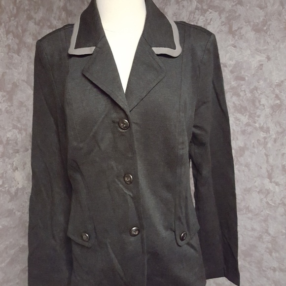 CAbi | Jackets & Coats | Cabi Gray Ponte Blazer 330 Medium | Poshmark